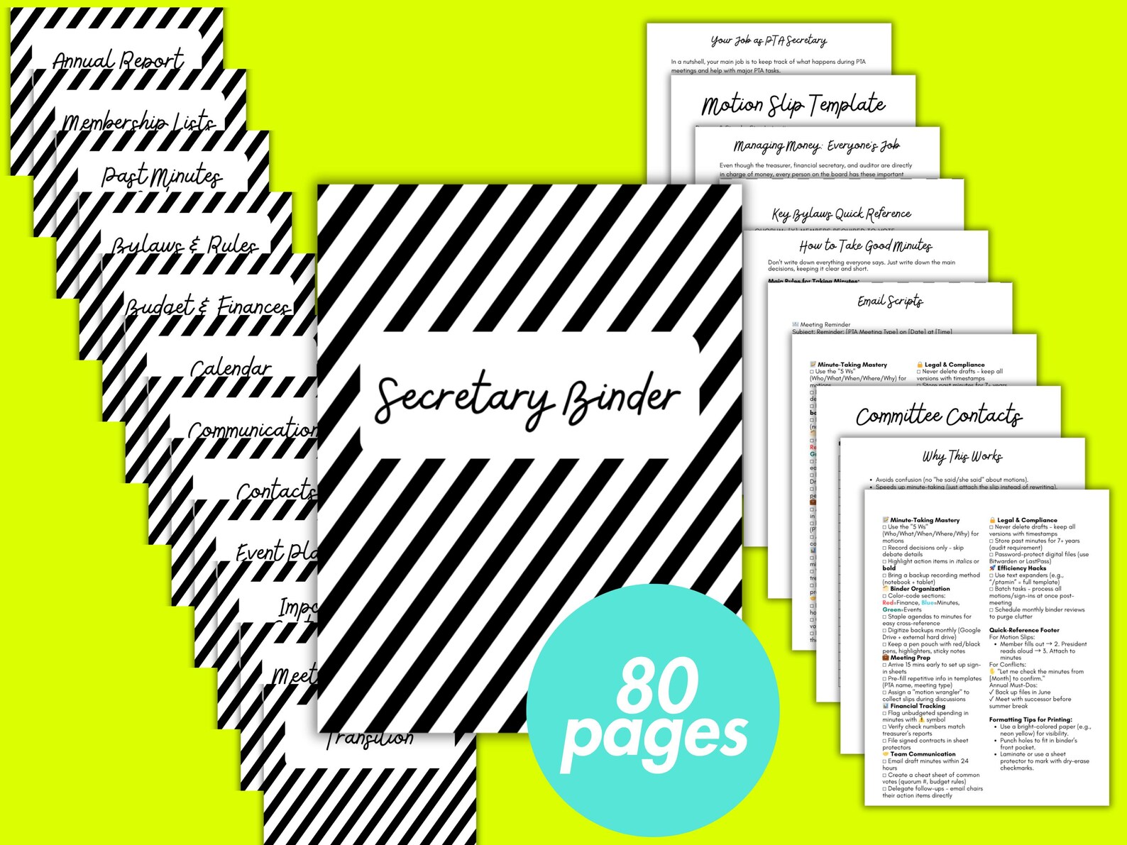 Ultimate PTA Secretary Binder Editable Canva Planner Printable Meeting ...