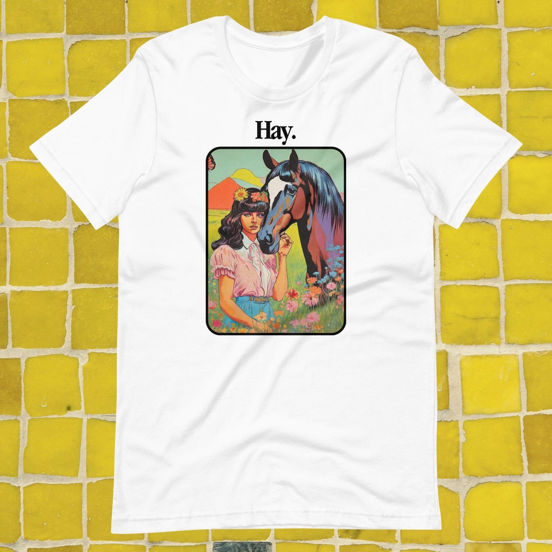 Hay. Horse Girl Farm Vintage Retro 70s 80s Barn Western Vibe T-shirt - Etsy
