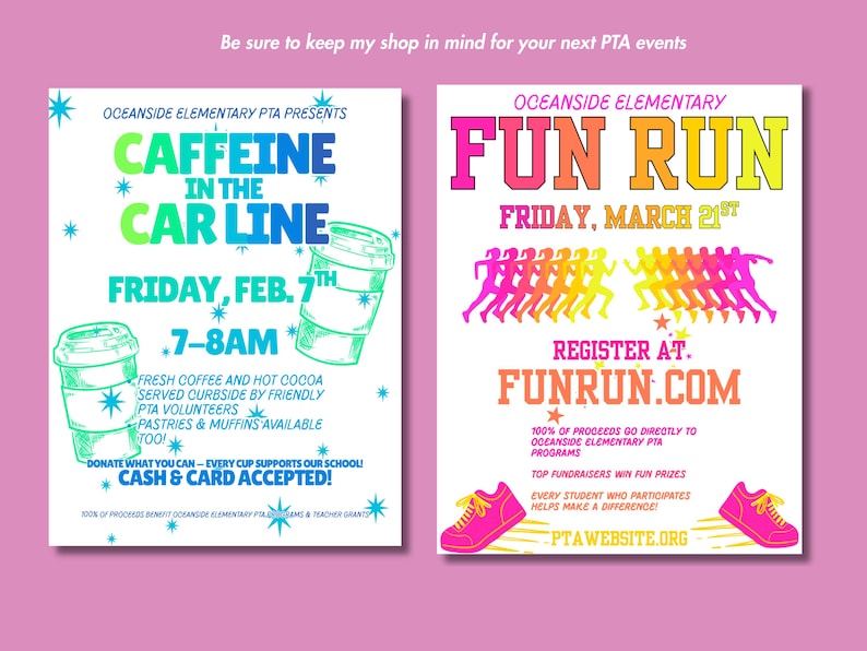 Cotton Candy Fundraiser Flyer Template Editable PTA PTO School Carnival ...