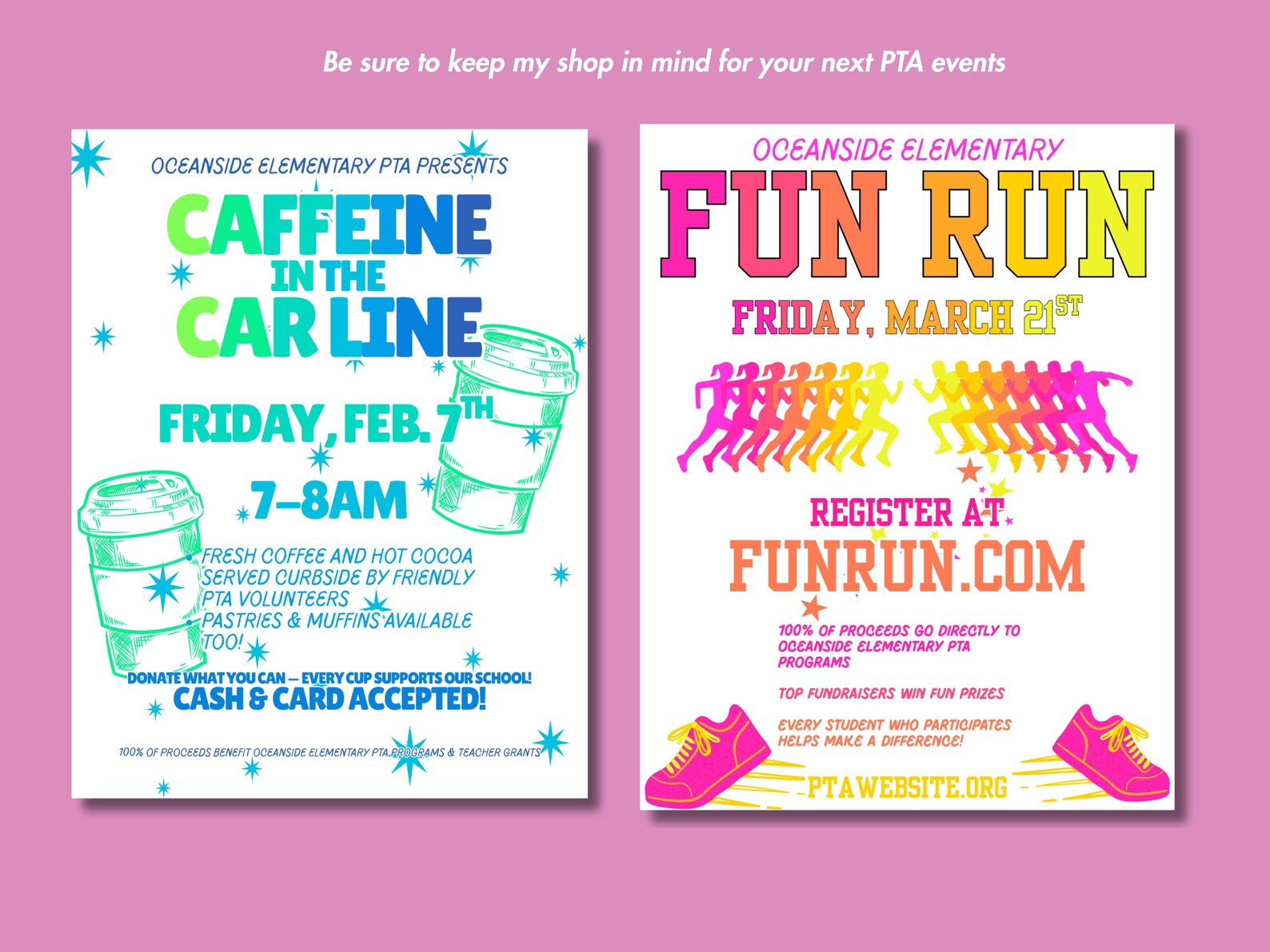 Skip the Line Raffle Fundraiser Flyer Template Editable PTA PTO School ...