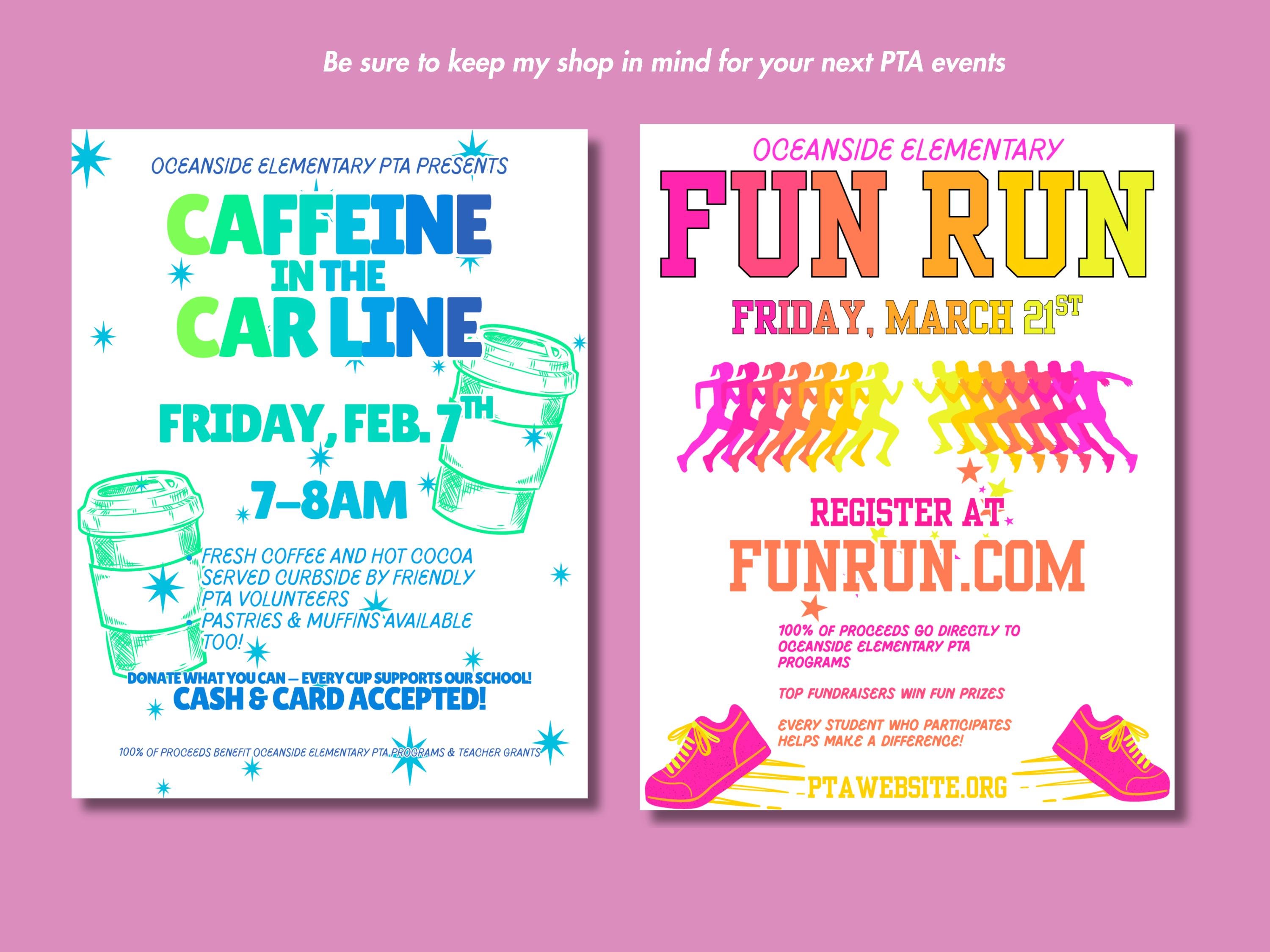 Skip the Line Raffle Fundraiser Flyer Template Editable PTA PTO School ...
