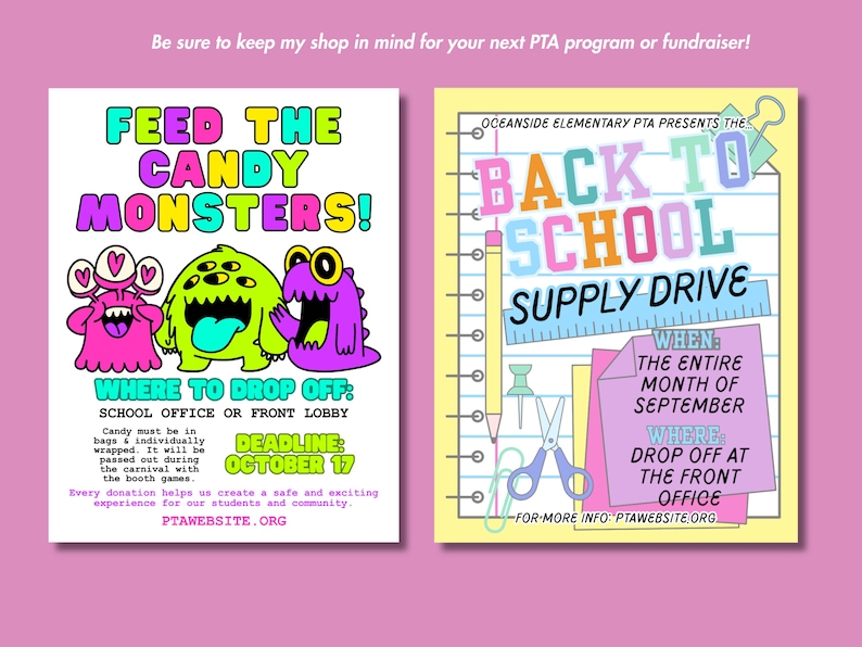PTA PTO Printable Planner Binder School Leadership Organizer Fundraiser ...