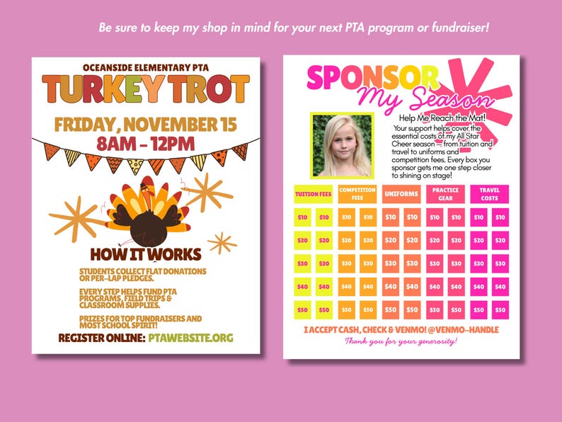 PTA PTO Printable Planner Binder School Leadership Organizer Fundraiser ...