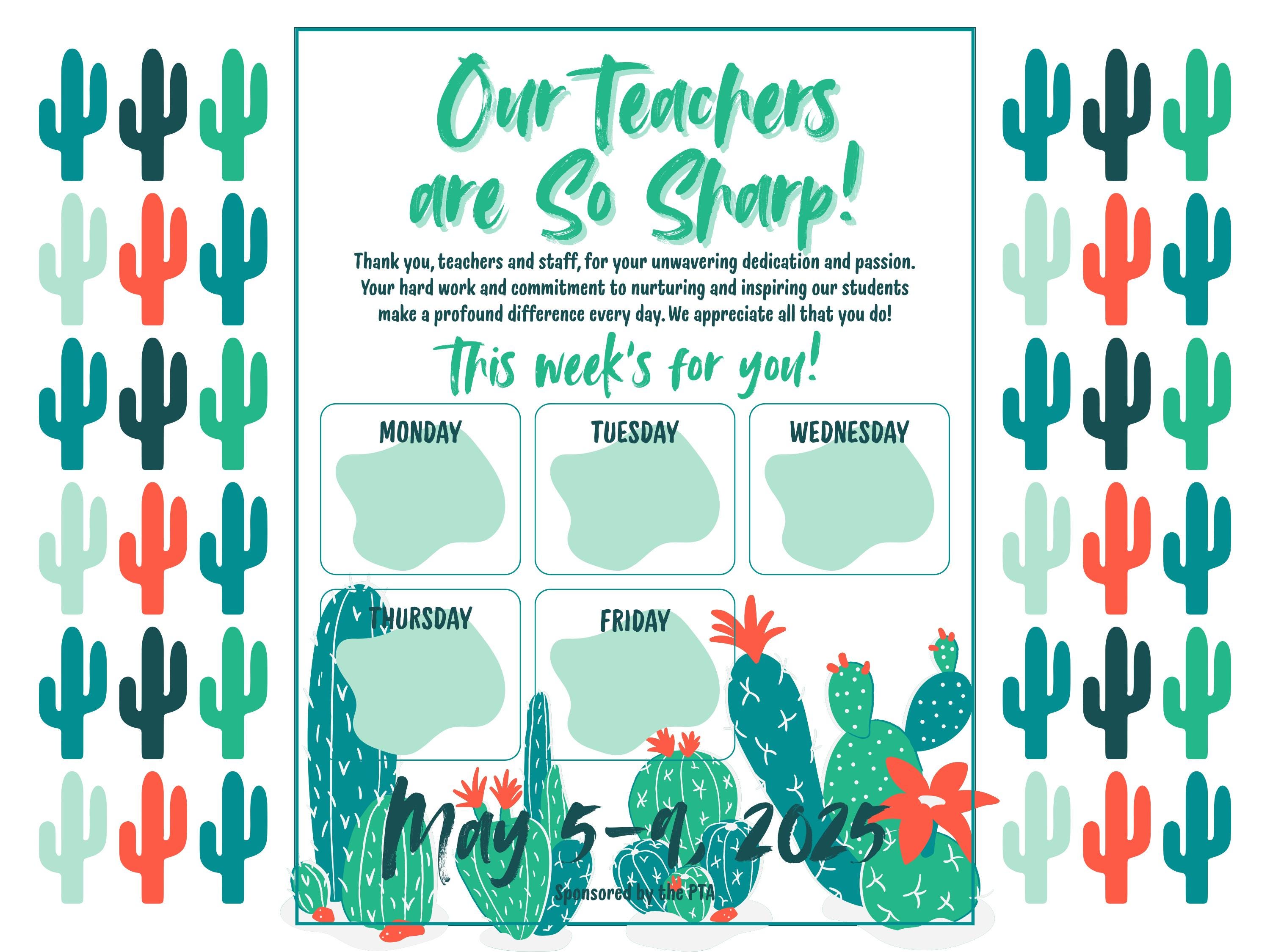 Teacher Appreciation Week Canva Template Bundle, Editable Itinerary ...