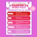 Valentines Spirit Week Flyer Canva Template School Dress up Days PTA ...