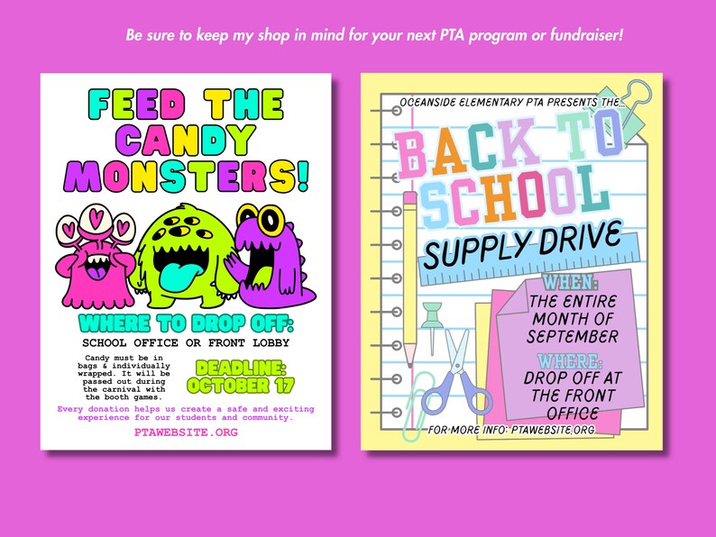 Tat the Teacher Fundraiser Flyer Canva Template School Spirit Day Event ...