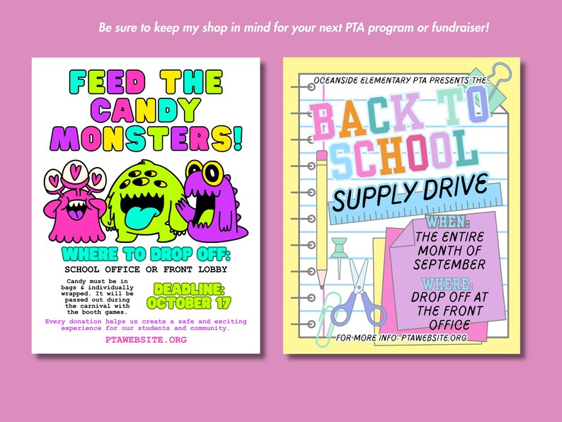Cotton Candy Fundraiser Flyer Template Editable PTA PTO School Carnival ...