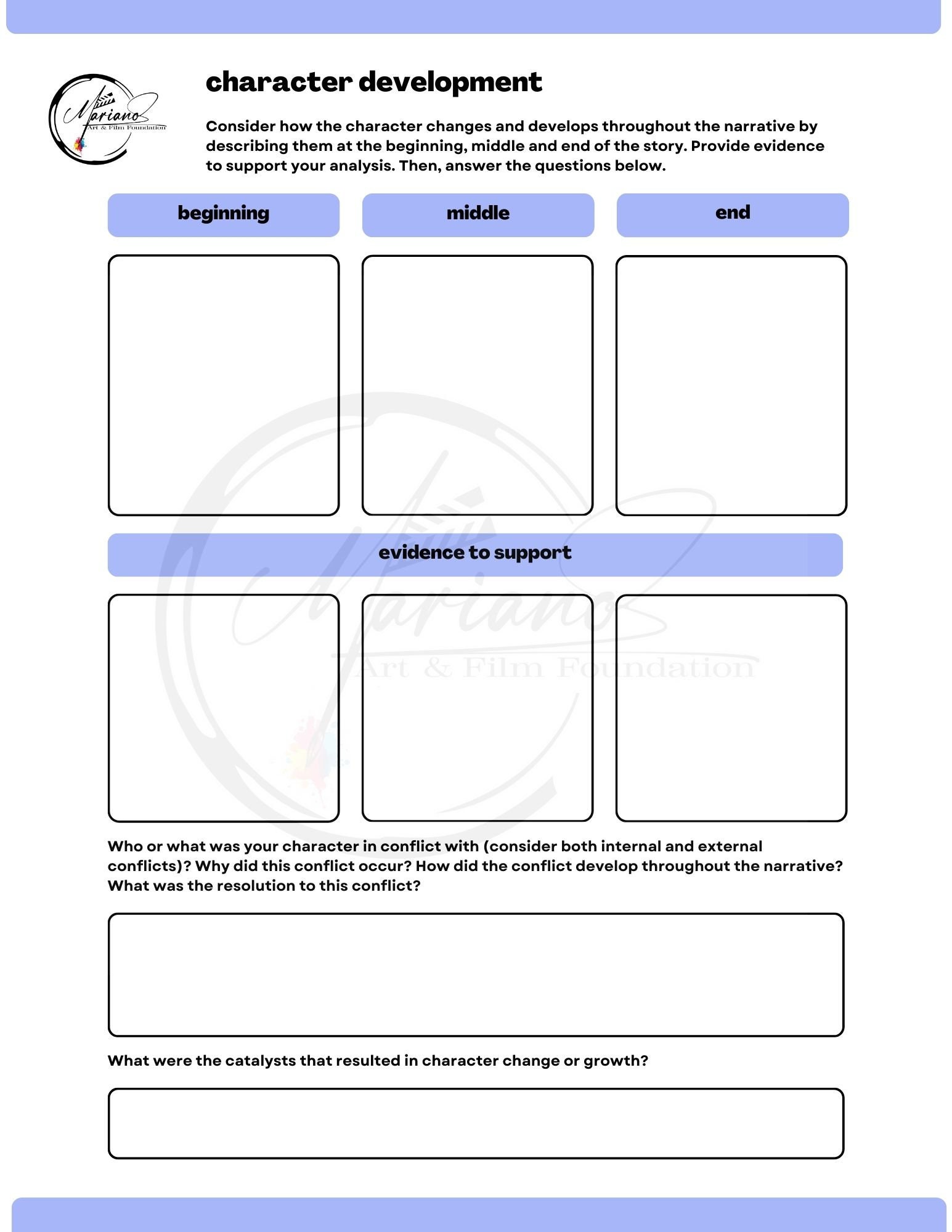 Set of Worksheets for Character, Script Outline, Template for Movie ...
