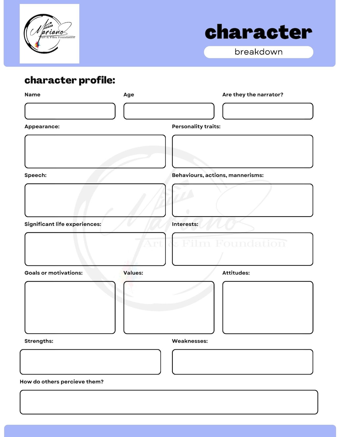 Set of Worksheets for Character, Script Outline, Template for Movie ...