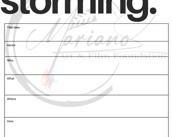 Brainstorming, Storyline, Script Outline Template for Movie Script or Book Writing for Authors ...