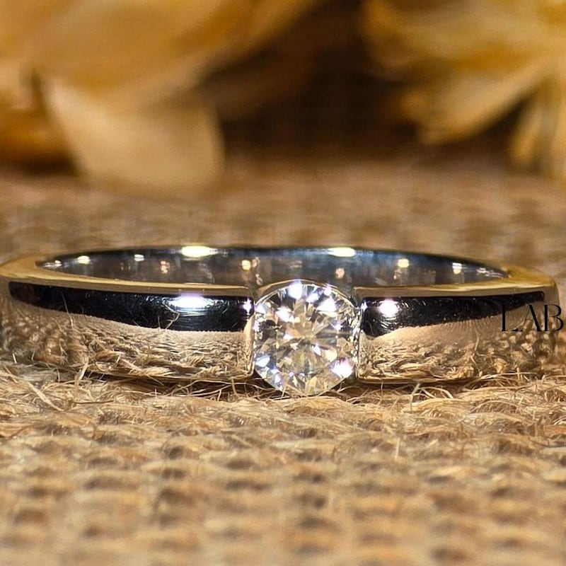 Tension Set Ring - Etsy