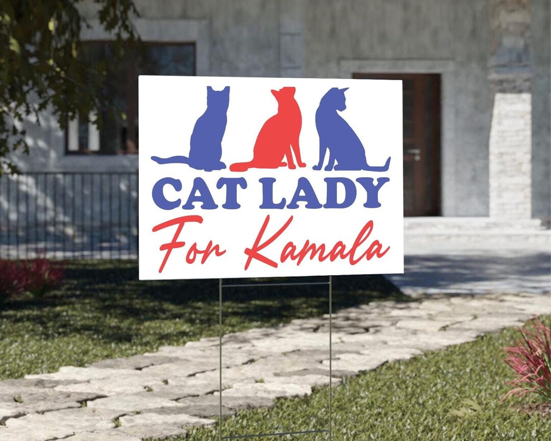 Cat Lady for Kamala,kamala Harris 2024 Presidential Election ...