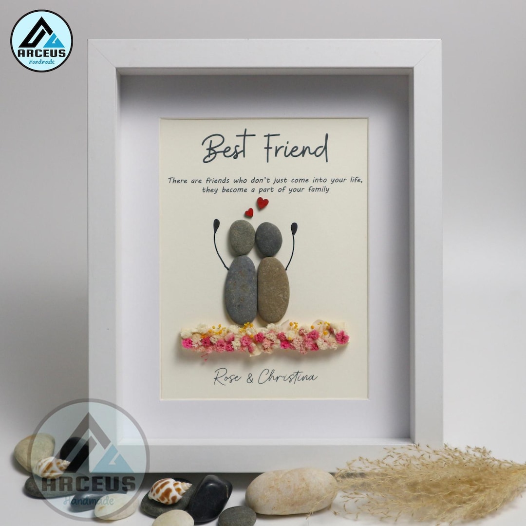Personalized Best Friend Pebble Art, Birthday Gifts, Gifts for Best ...
