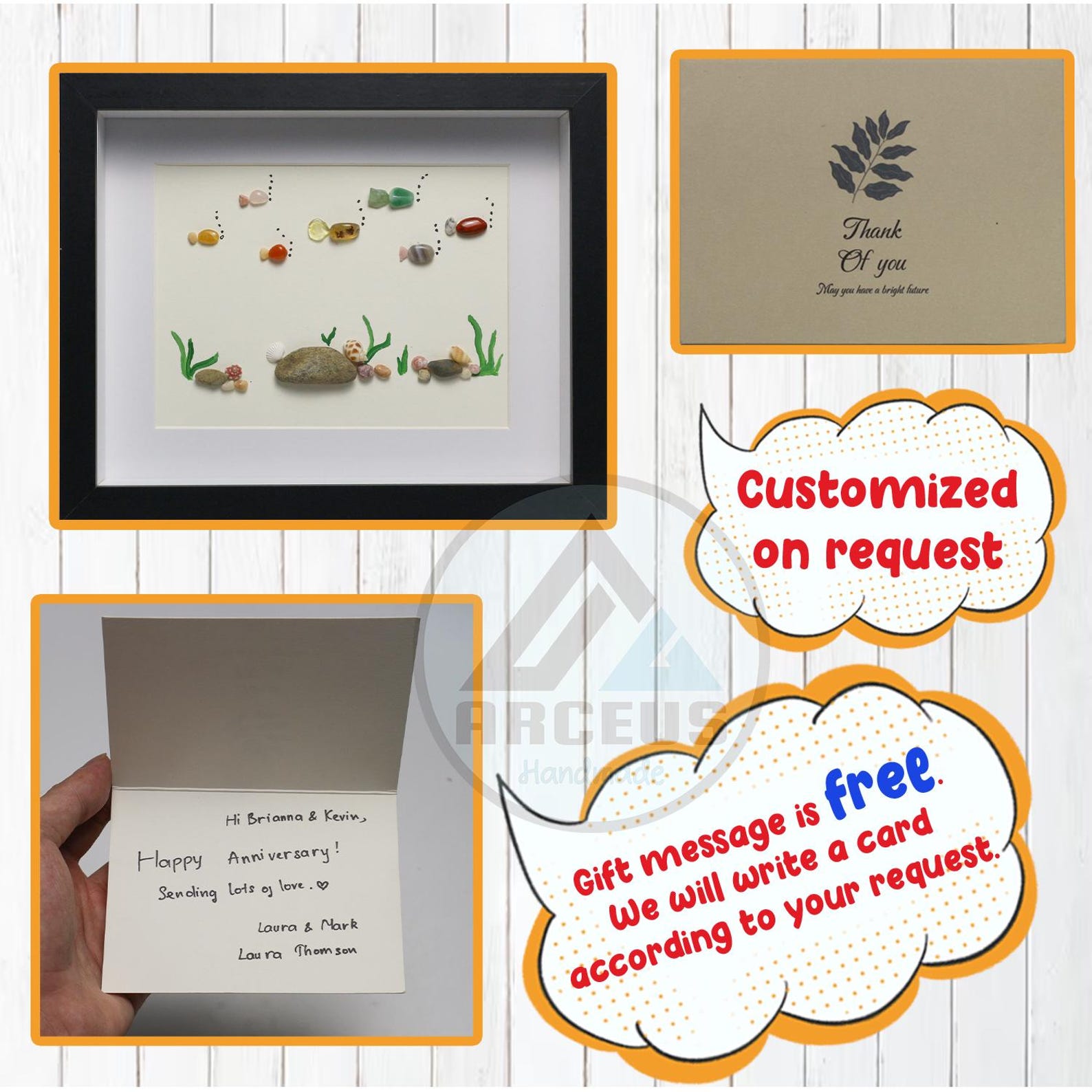 Personalized Rainbow Fish Pebble Art: Family Keepsake - Etsy
