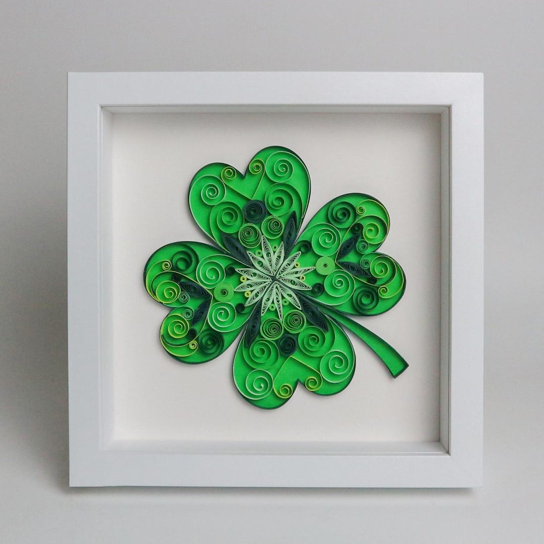 Lucky Clover Quilling Art: St Patrick's Day Paper Decor - Etsy