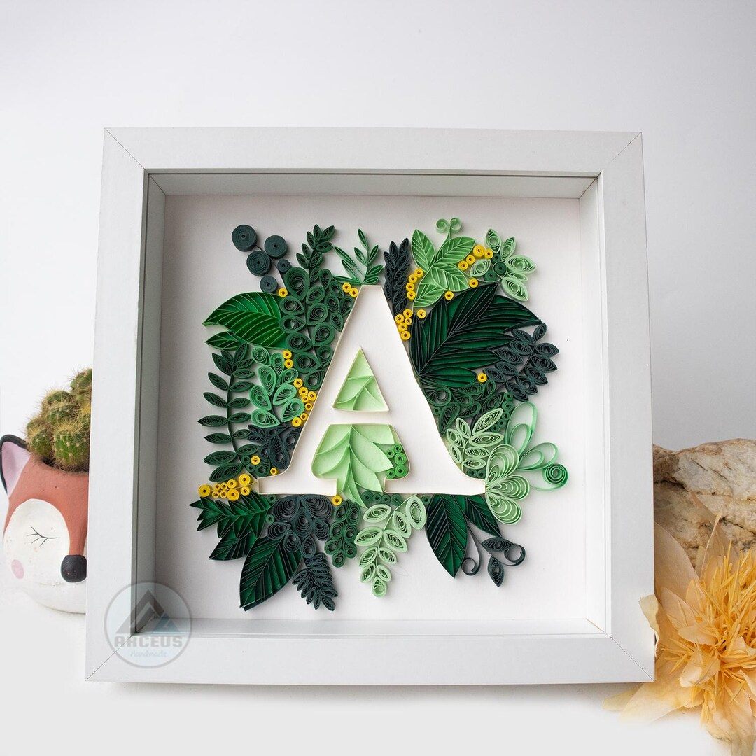 Custom Quilling Art Initial: Personalized Paper Monogram Gift - Etsy