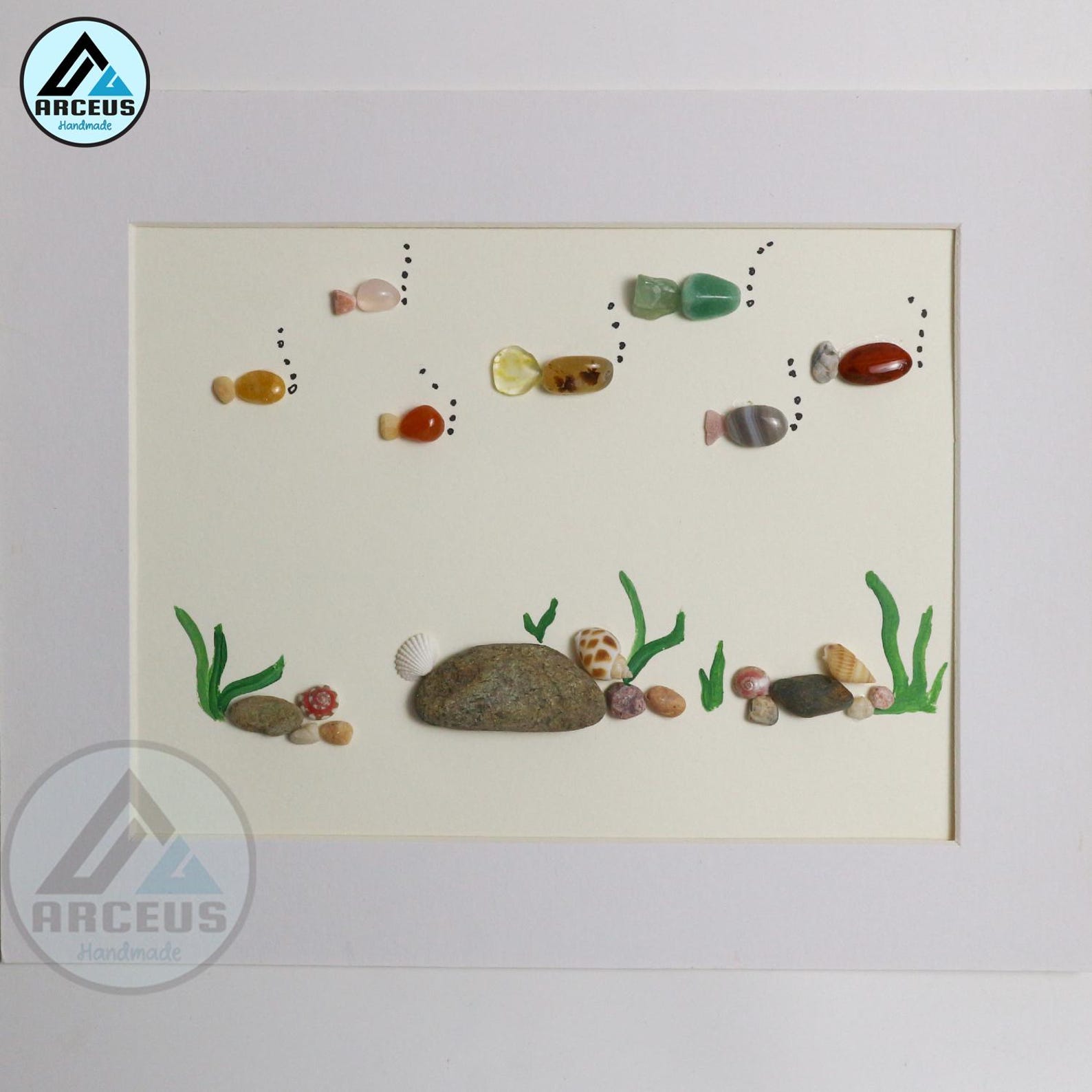 Personalized Rainbow Fish Pebble Art: Family Keepsake - Etsy