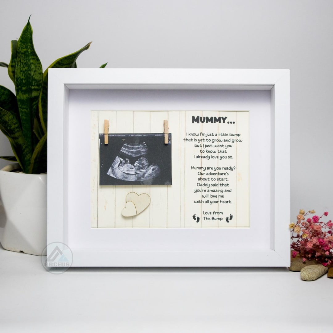 MUMMY TO BE I'm Just A Little Bump Magnet Scan Frame Decoration, Mummy ...