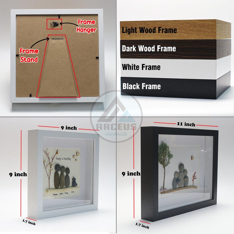 Personalised Family is Everything Pebble Art, Family Pebble Art, Gift ...