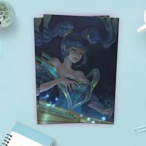 Sona Fan Art Print: League of Legends Gaming Wall Decor - Etsy