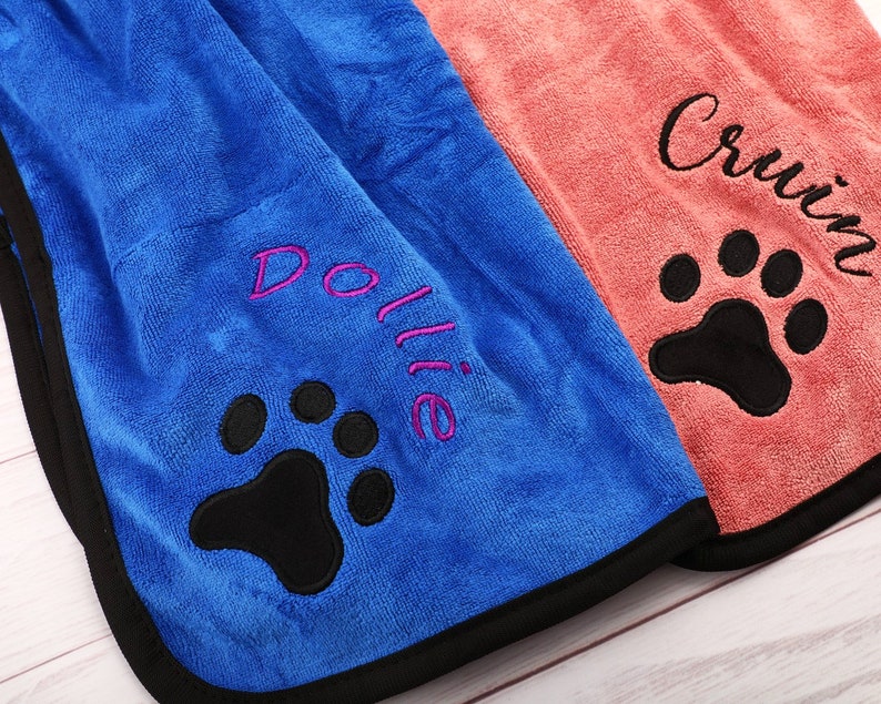 Custom Dog Towel With Name, Personalized Dog Towel, Dog Gift, Dog Bath ...