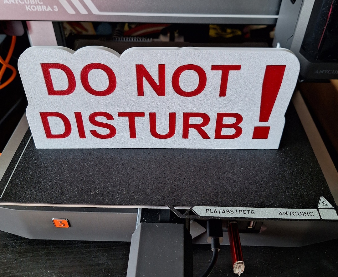 3d Printed Do Not Disturb Sign - Etsy