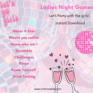 Girls Night Games Bundle Printable Millenial Pink Games Ladies Night ...