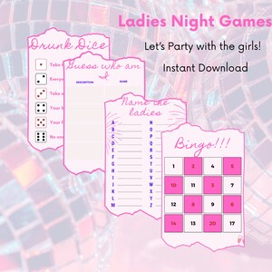 Girls Night Games Bundle Printable Millenial Pink Games Ladies Night ...