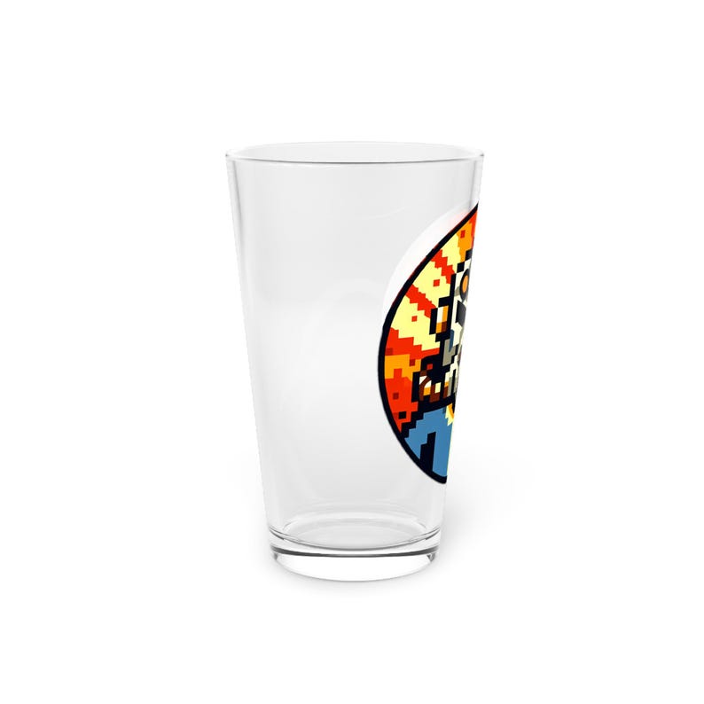 2D Pixel Art Fallout Inspired 2D Pixel Art Pint Glass, 16oz - Etsy