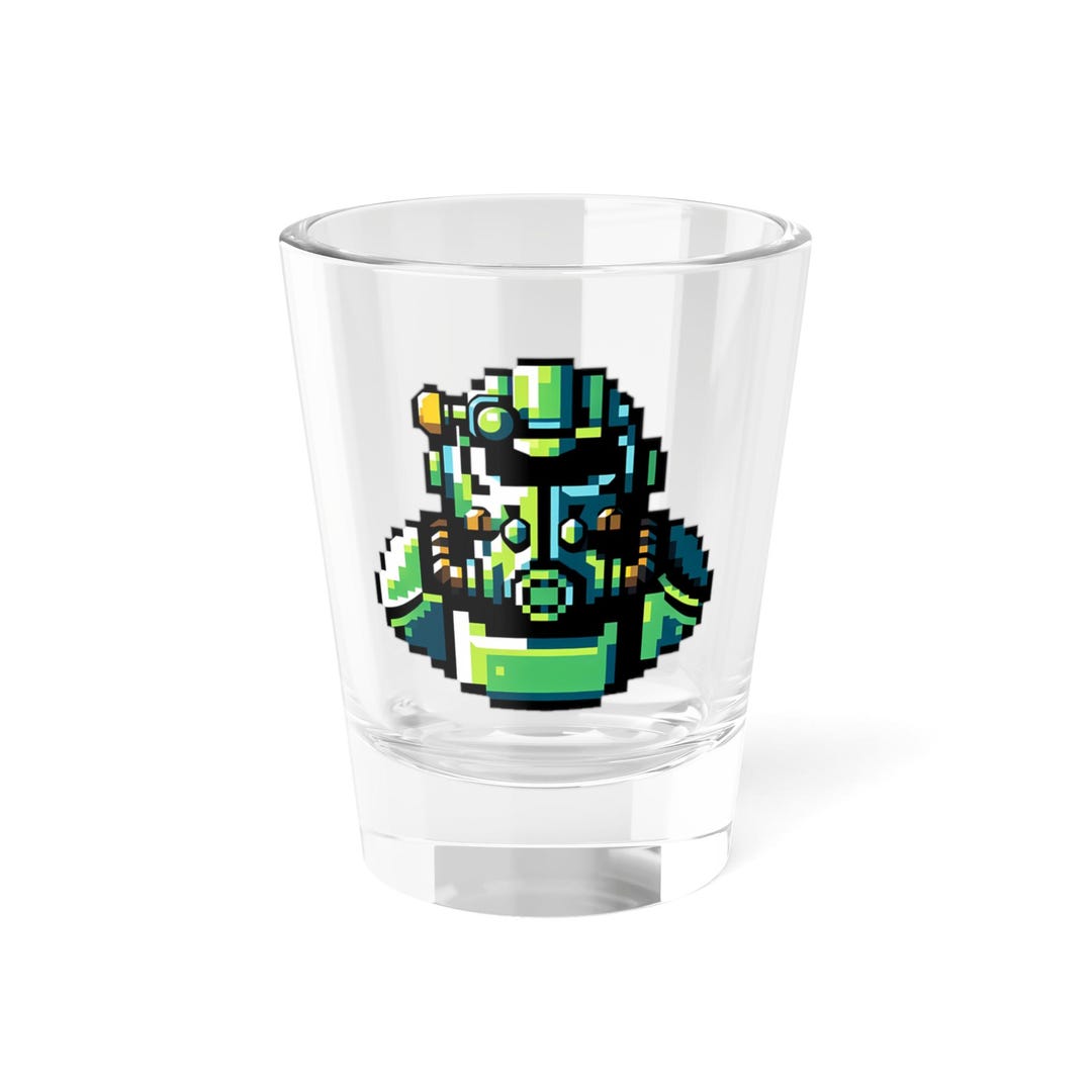 2D Pixel Game Art: Fallout Inspired Gaming Shot Glass, 1.5oz - Etsy