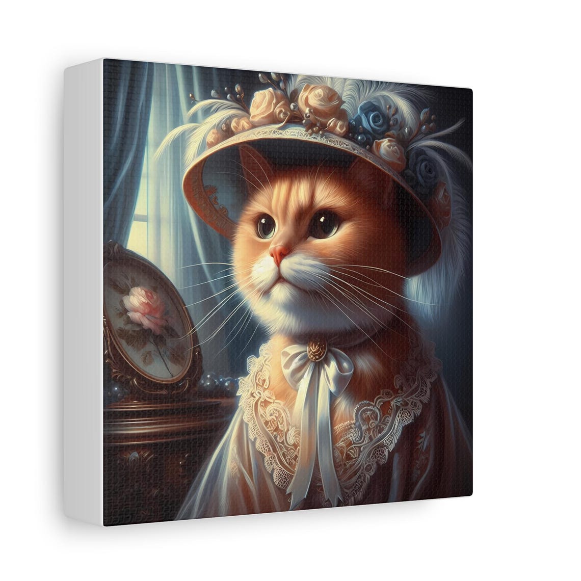 Victorian Cat Portrait Great for Cat Lovers, Matte Canvas, Stretched, 1 ...
