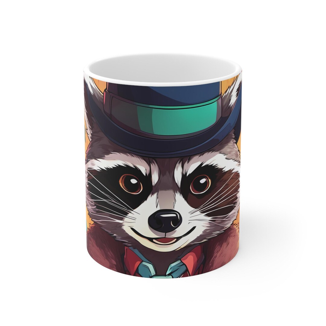 Fancy Racoon Mug Wearing a Little Top Hat Great Gift for Animal Lovers ...