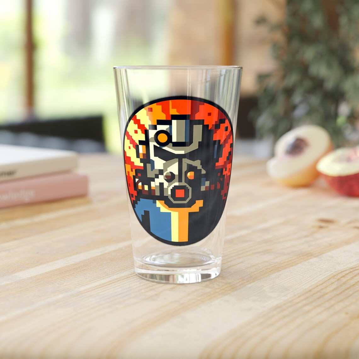2D Pixel Art Fallout Inspired 2D Pixel Art Pint Glass, 16oz - Etsy