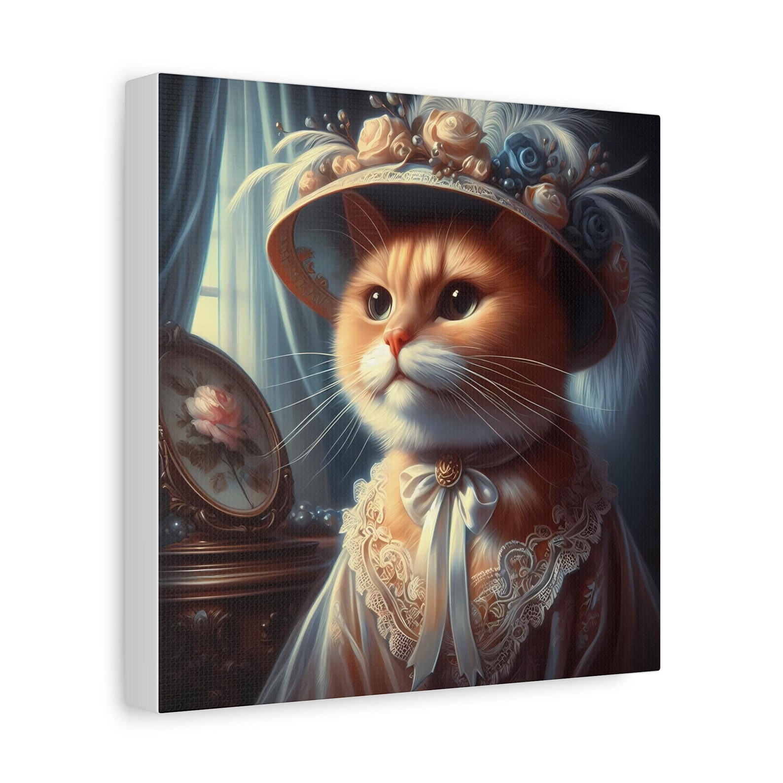 Victorian Cat Portrait Great for Cat Lovers, Matte Canvas, Stretched, 1 ...