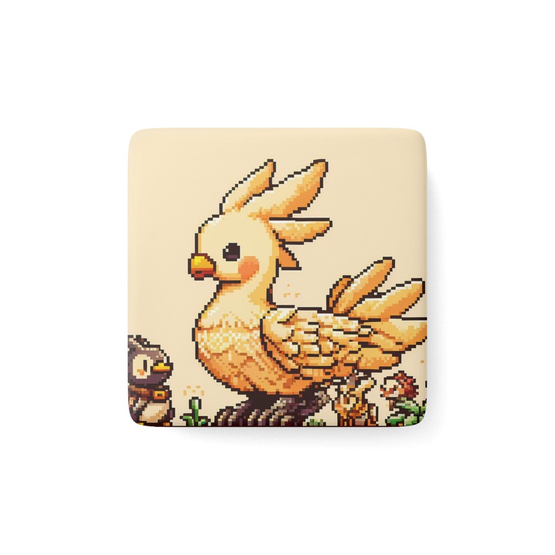 Chocobo Porcelain Magnet, Square - Etsy