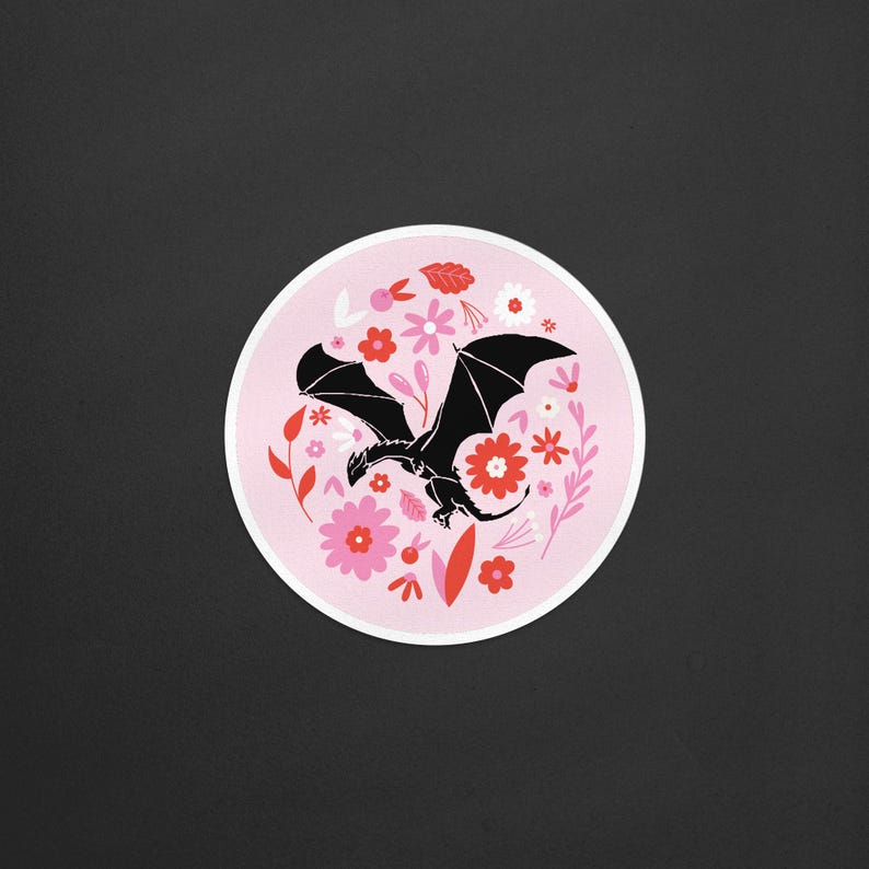 Abraxos in Flower Field, Throne of Glass Kindle Sticker, TOG Sticker ...