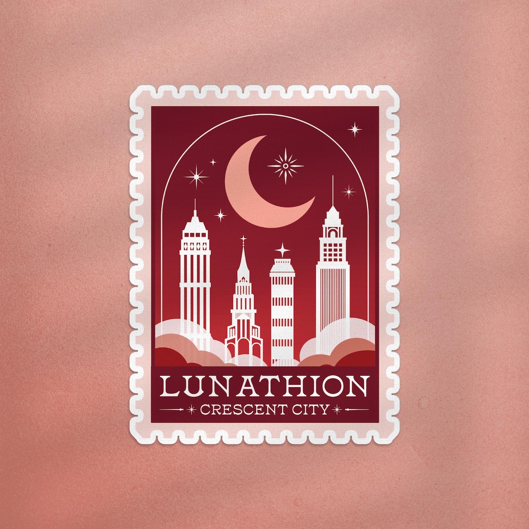 Lunathion Stamp, Crescent City Sticker, Crescent City Stamp, Bookish ...