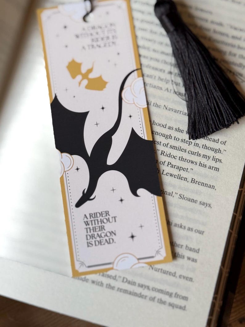Fourth Wing A Rider Without It's Dragon Bookmark, Fantasy Reader ...