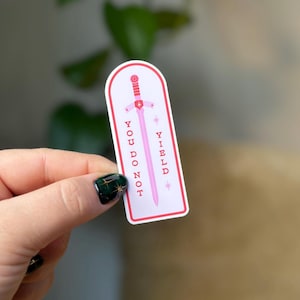 You Do Not Yield Throne of Glass Kindle Sticker, TOG Sticker, Fireheart ...