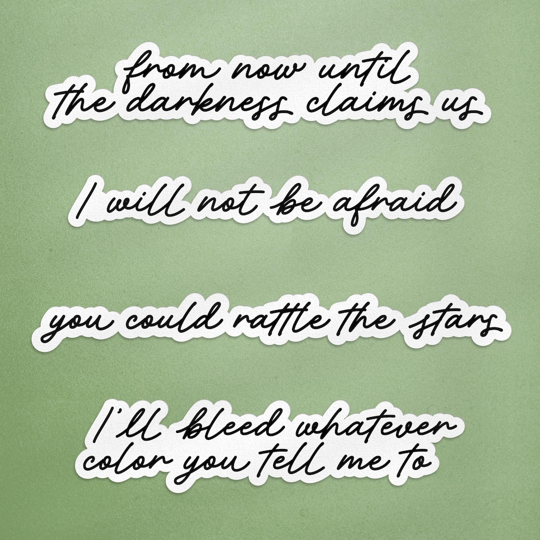 Throne of Glass Quote Stickers, Rattle the Stars, TOG Sticker, I Will ...