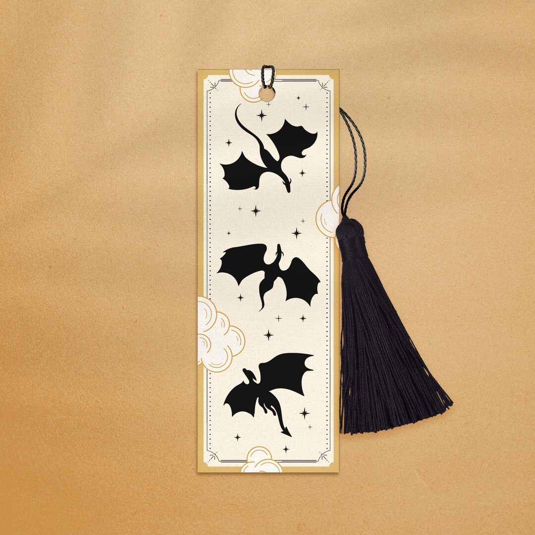 Fourth Wing Dragons Bookmark, Fantasy Reader Bookmark, Dragons Bookmark ...