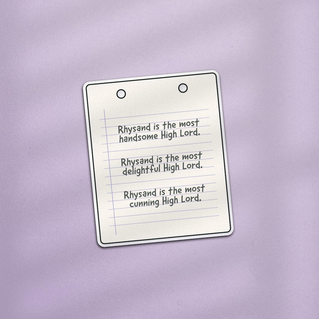 Rhysand is the Most Handsome High Lord ACOTAR Kindle Sticker, ACOTAR ...