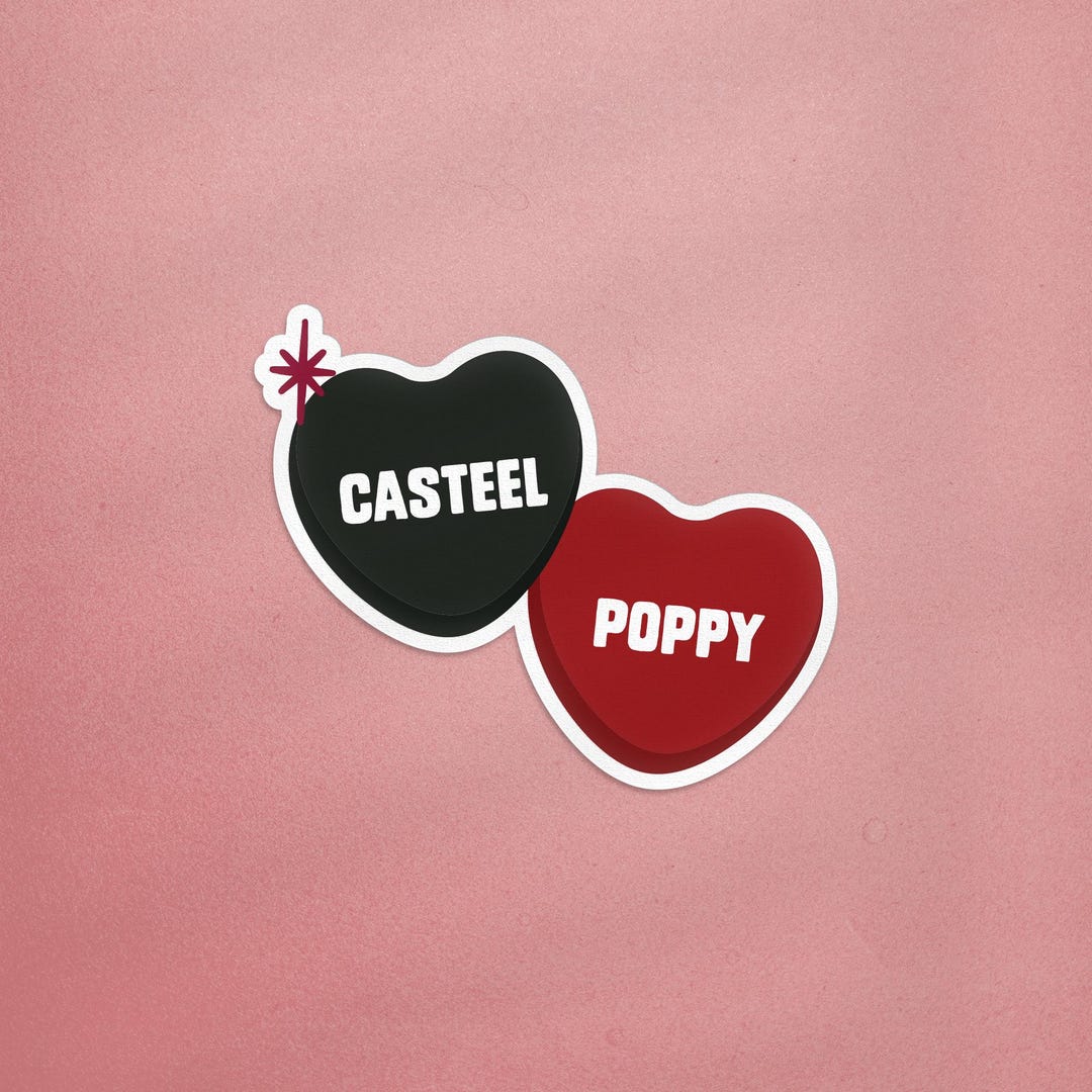 Casteel and Poppy Sticker, From Blood and Ash Sticker, Romantasy Kindle ...