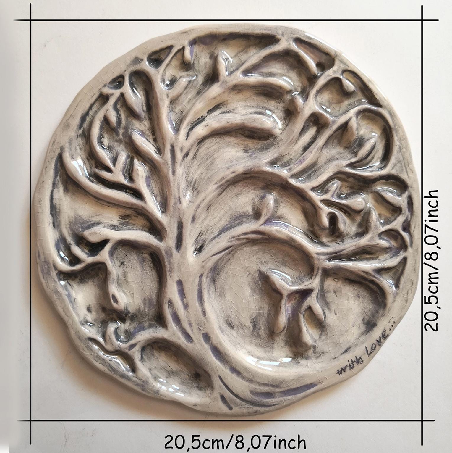 Ceramic Life Tree Wall Art.ceramic Wall Hanging.handmade Ceramic Wall ...