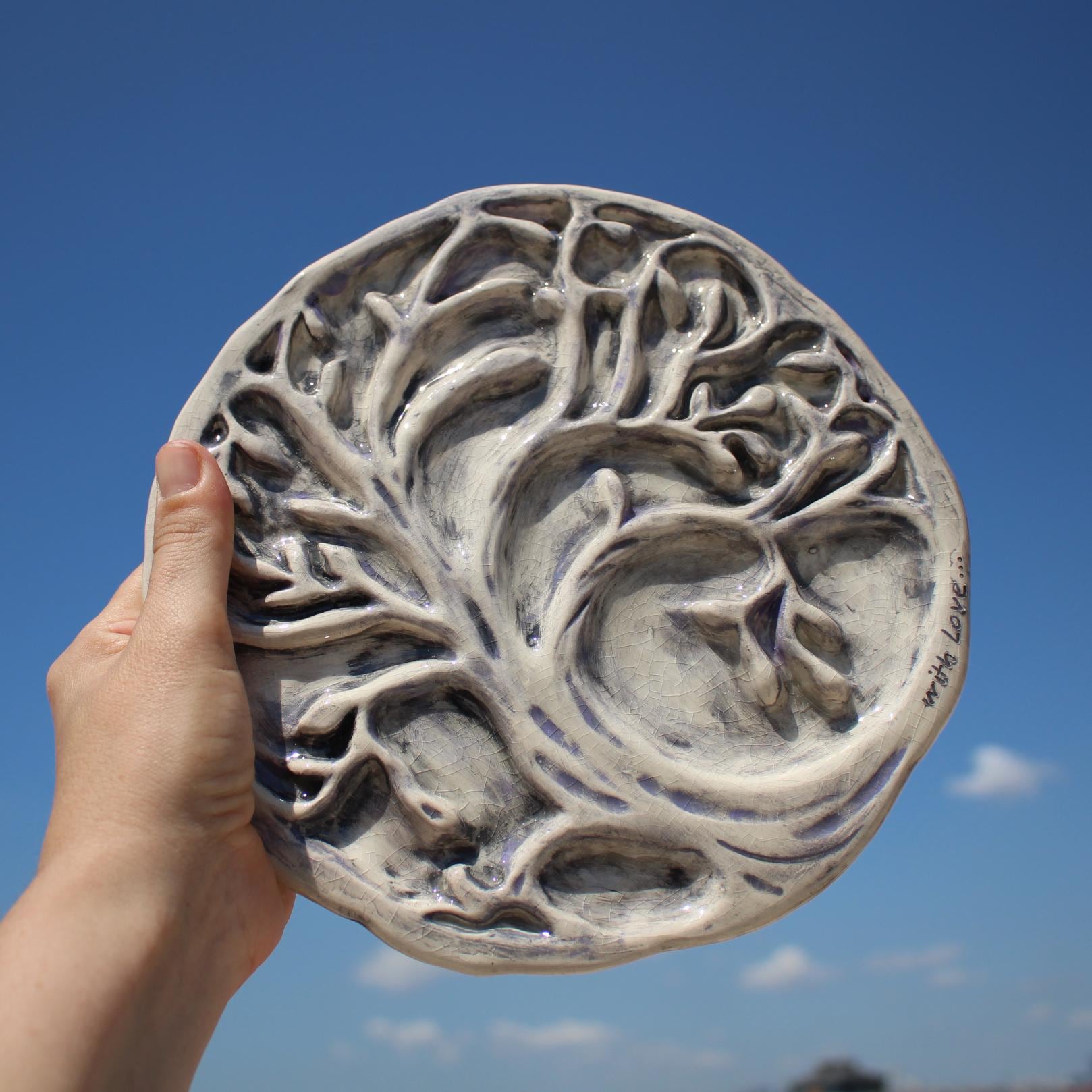 Ceramic Life Tree Wall Art.ceramic Wall Hanging.handmade Ceramic Wall ...