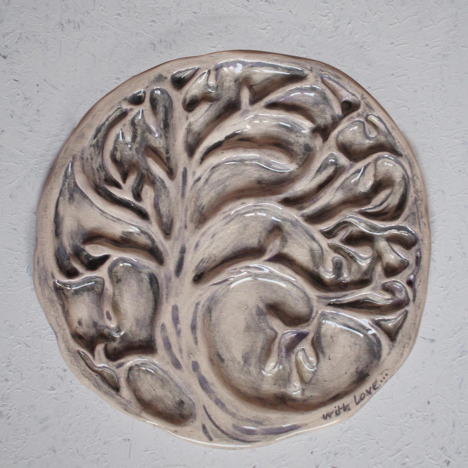 Ceramic Life Tree Wall Art.ceramic Wall Hanging.handmade Ceramic Wall ...