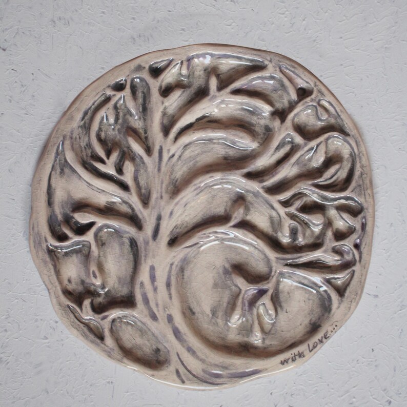 Ceramic Life Tree Wall Art.ceramic Wall Hanging.handmade Ceramic Wall ...