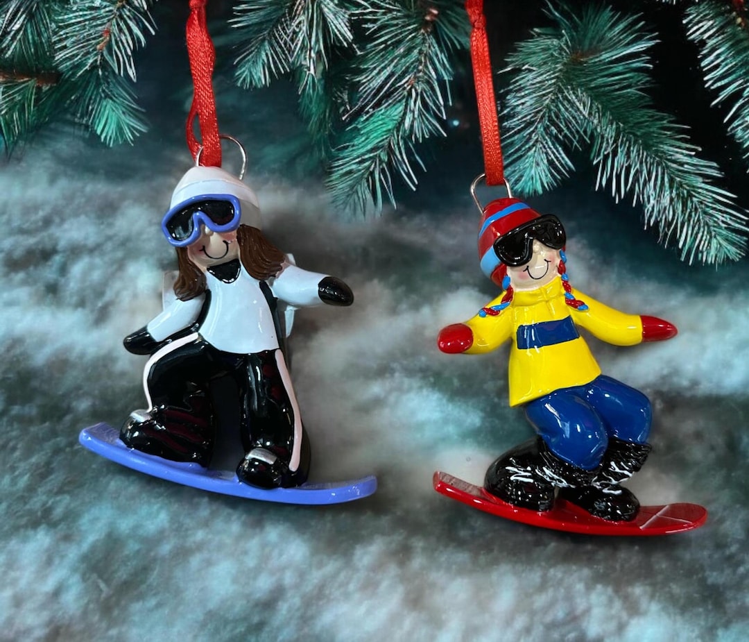 Personalized Snowboard Ornament | Custom Snowboarder Ornament for Boys ...