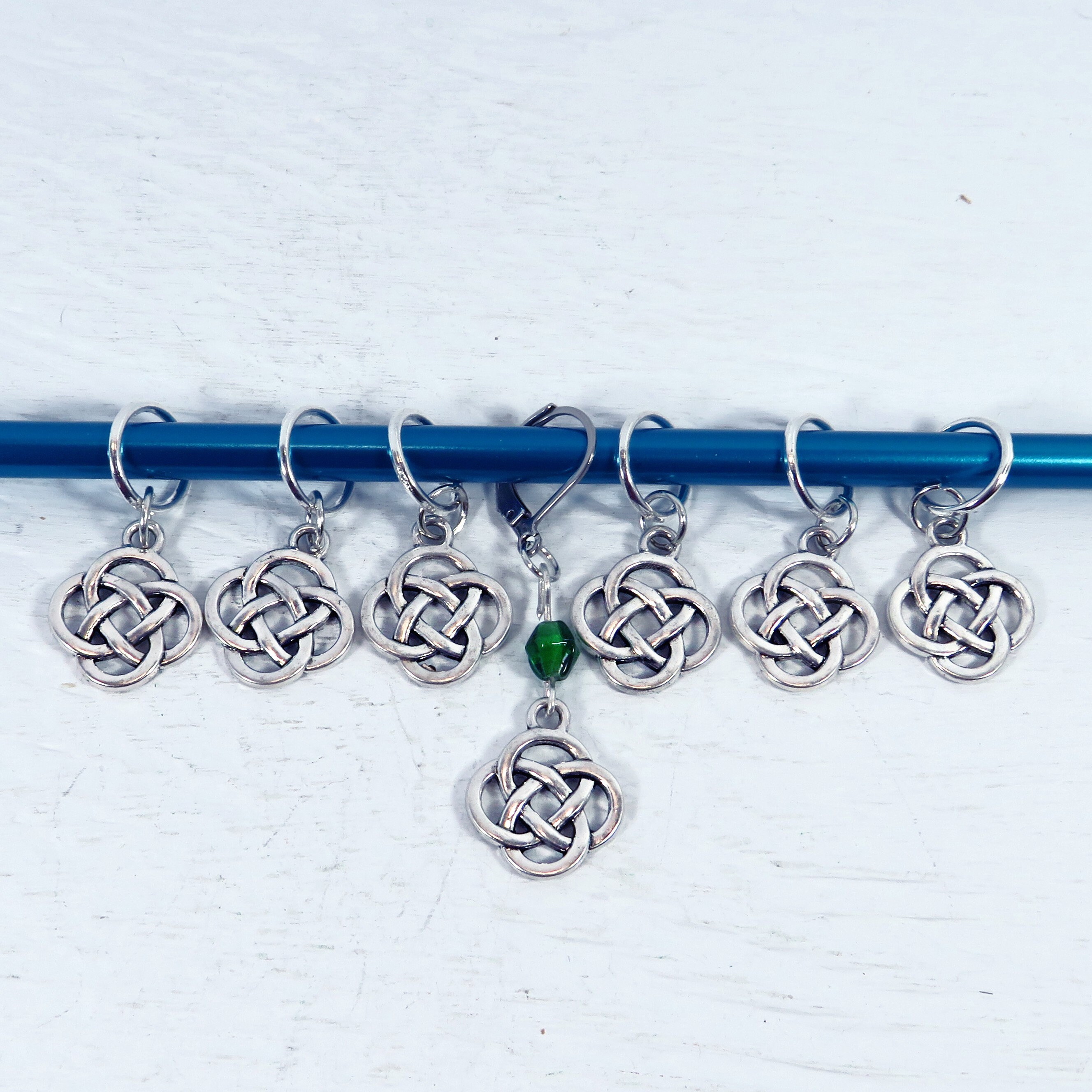Handmade Celtic Knot Silver Toned Stitch Markers, Progress Keeper ...