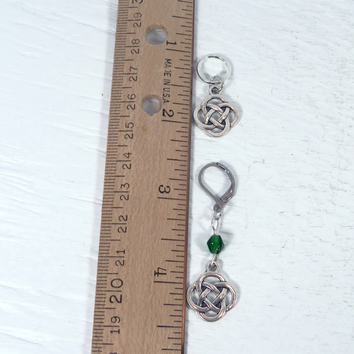 Handmade Celtic Knot Silver Toned Stitch Markers, Progress Keeper ...